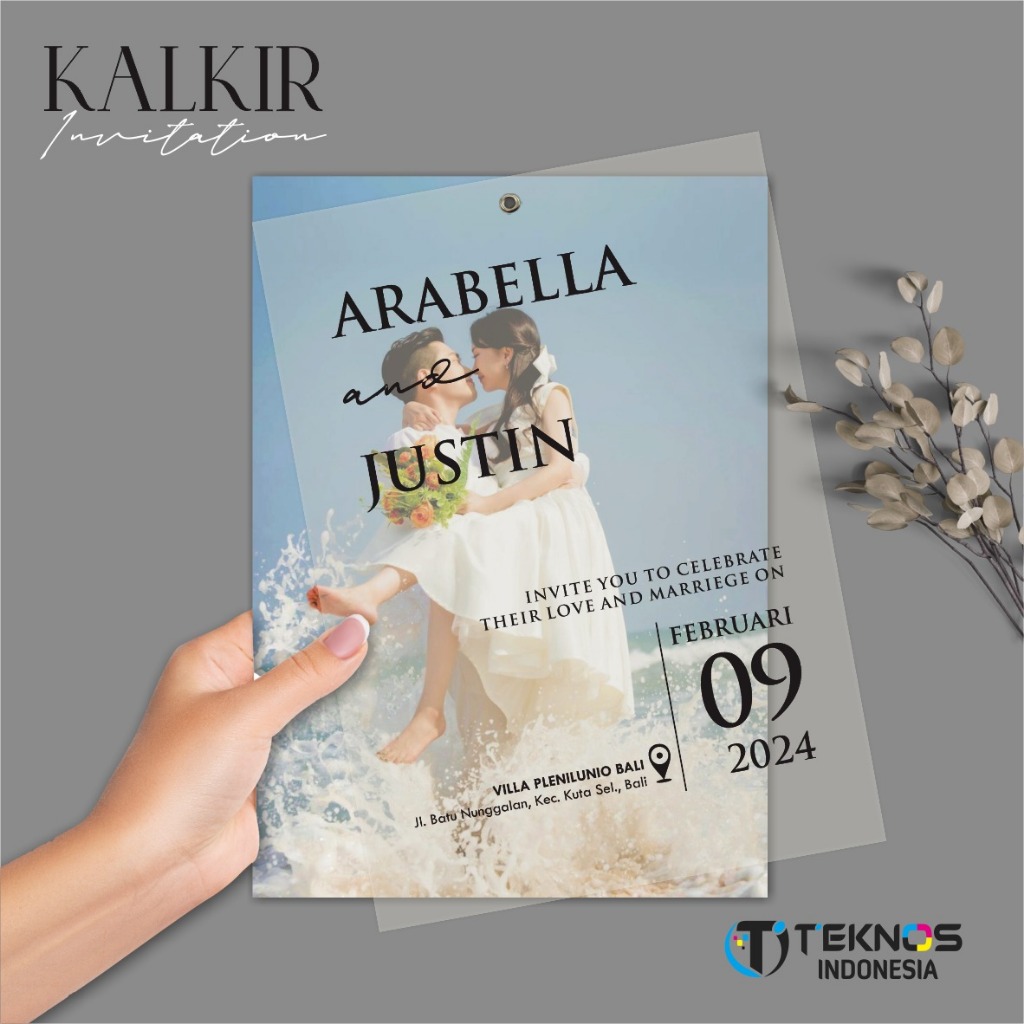 Jual UNDANGAN PERNIKAHAN KALKIR INVITATION FULL COLOUR - UNDANGAN PERNIKAHAN CUSTOM MEWAH ...
