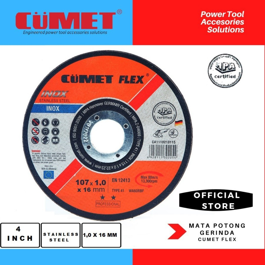 Jual Cumet Flex - Batu Gerinda Metal grinding cutting wheel 4 inch ...
