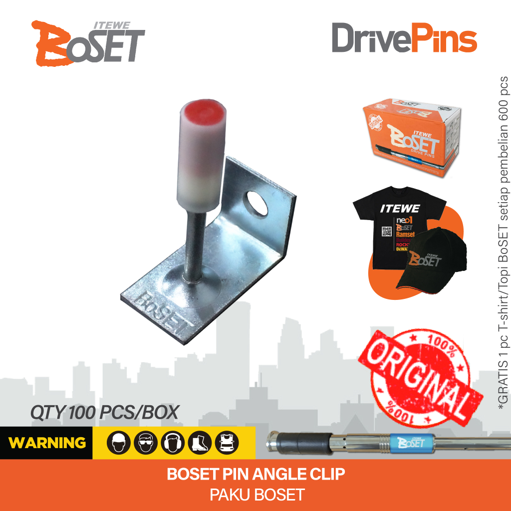 Jual BOSET PIN ANGLE CLIP - PROMO (FREE T-SHIRT) !! | Shopee Indonesia