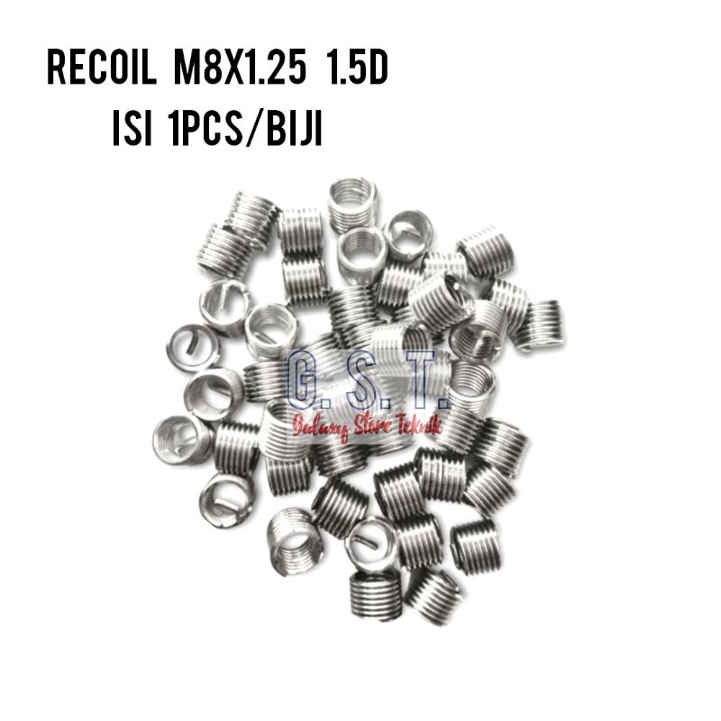 Jual recoil helicoil M8×1.25 1.5D repairt drat baut 12.material per ...