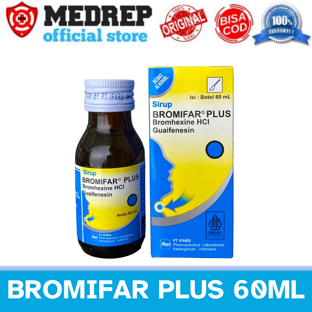 Jual BROMIFAR PLUS SYRUP 60 mL | Obat sirup batuk berdahak | Shopee ...