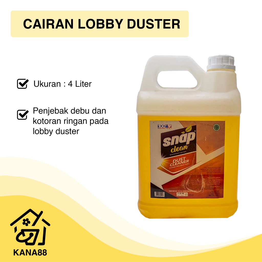 Jual Dust Cleaner Minyak Lobby Duster Snap Clean 4L Cairan Penjebak ...
