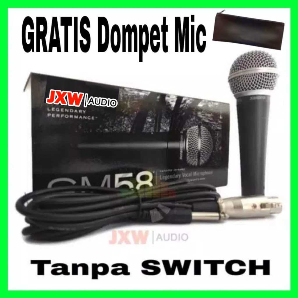 Jual TERBAIK MIC KABEL SM 58 TANPA SWITCH / MICROPHONE KABEL SM-58 LC ...