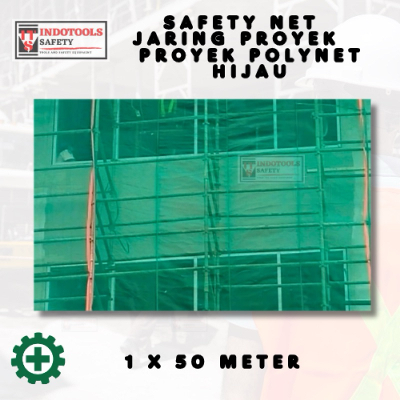 Jual JARING PROYEK / SAFETY NET / JARING POLYNET / HIJAU 1x50 meter ...