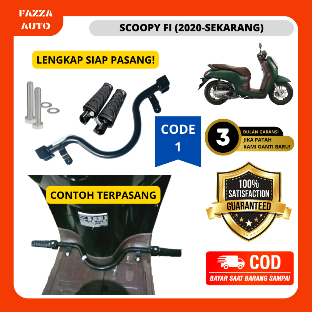 Jual FOOTSTEP DEPAN SCOOPY FI INJEKSI (2020 - SEKARANG) PAKET LENGKAP ...