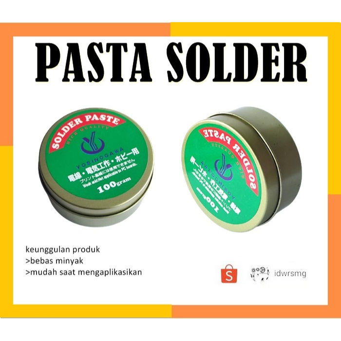 Jual PASTA SOLDER TIMAH SOLDERING PASTE 100 GRAM BEBAS MINYAK | Shopee ...