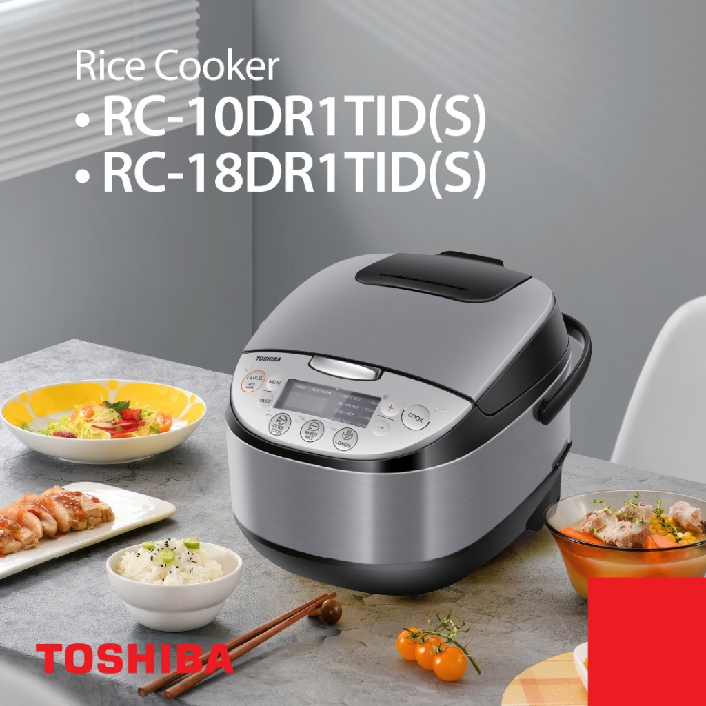 Jual Toshiba 1L Rice Cooker Digital RC-10DR1TID(S) Penanak Nasi Magic ...