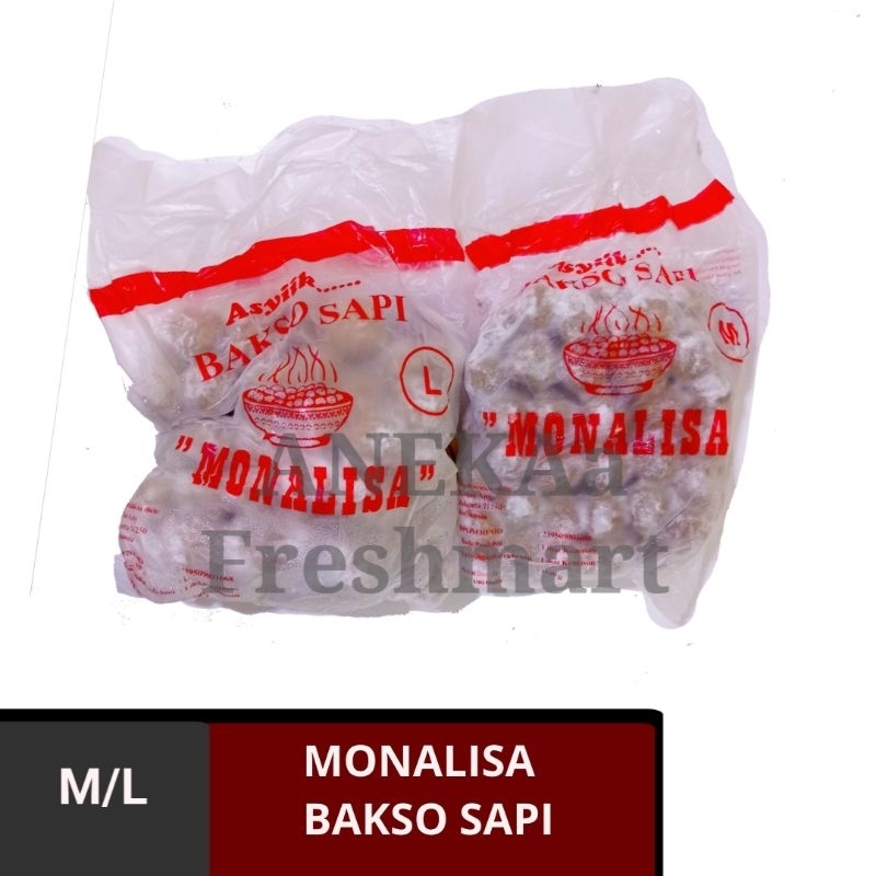 Jual MONALISA BAKSO SAPI UKURAN M/L ISI 100CPS BASO SAPI HALAL BEEF ...