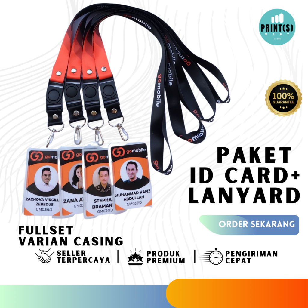 Jual Tali Lanyard plus ID Card Custom Karyawan Corporate UKM Event ...