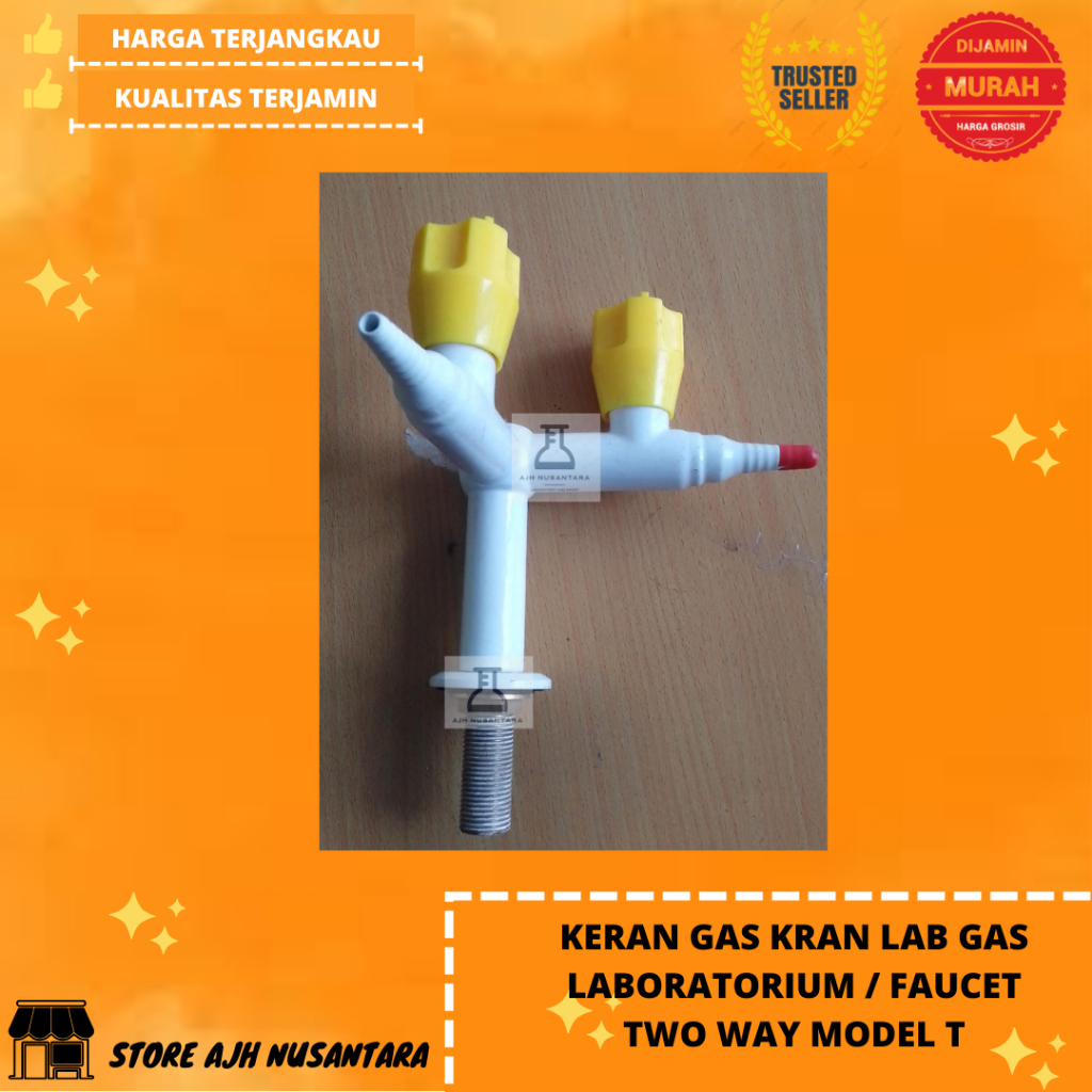 Jual KERAN GAS KRAN LAB GAS LABORATORIUM / FAUCET TWO WAY MODEL T ...