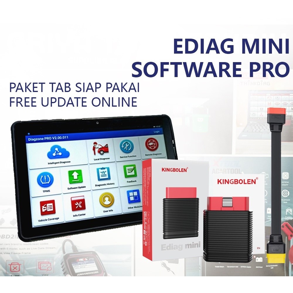 Jual Scanner Mobil EDIAG MINI Software PRO Universal + TABLET SIAP ...