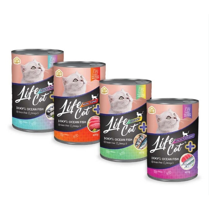 Jual Life Cat Plus Kaleng Kitten & Adult 400gr || Makanan basah kucing ...