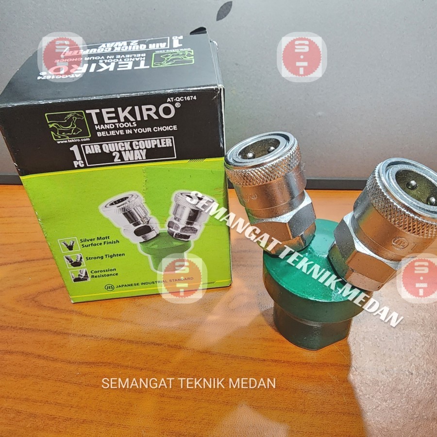 Jual SAMBUNGAN SELANG AIR QUICK COUPLER ANGIN 2 CABANG 2 WAY ARAH TEKIRO | Shopee Indonesia