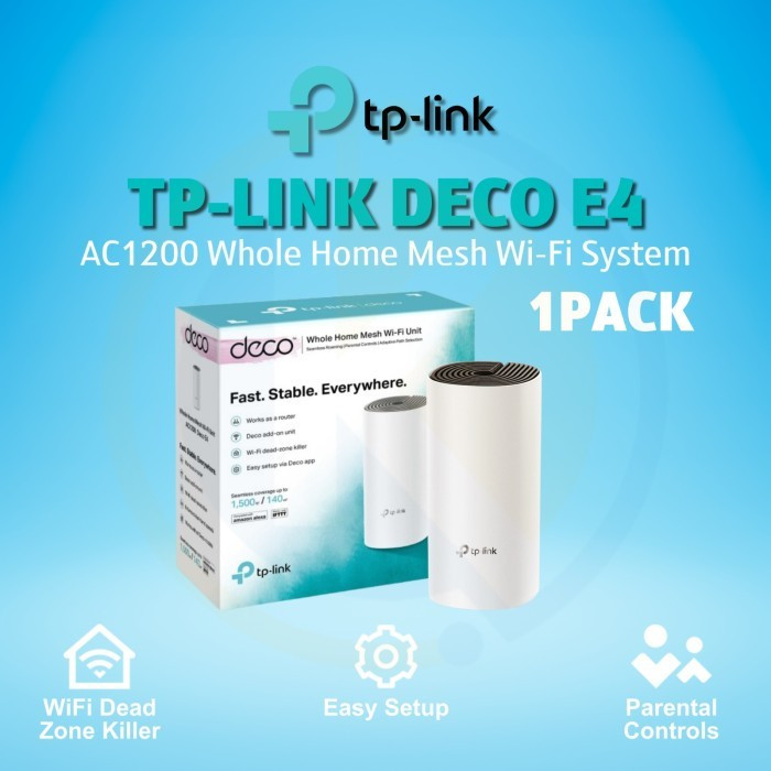 Jual TP-LINK DECO E4 WHOLE HOME MESH WIFI SYSTEM ROUTER [1 PACK ...
