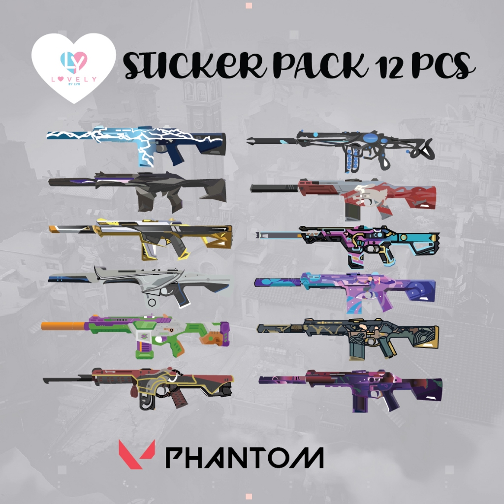 Jual Sticker Pack Phantom Valo Weapon 12pcs | GO STICKER | Shopee Indonesia