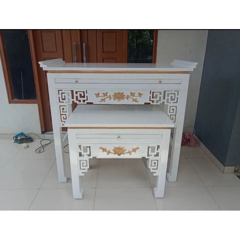 Jual MEJA ALTAR DUCO PUTIH KAYU JATI_MEJA SEMBAYANG CINA_MEJA SEMBAYANG ...