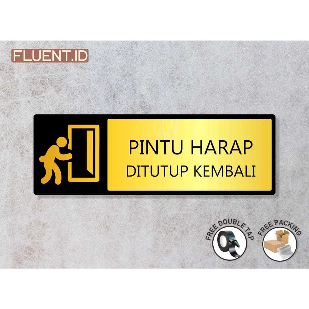 Jual Sign Pintu Harap Ditutup kembali Modern | Penanda pintu ditutup ...