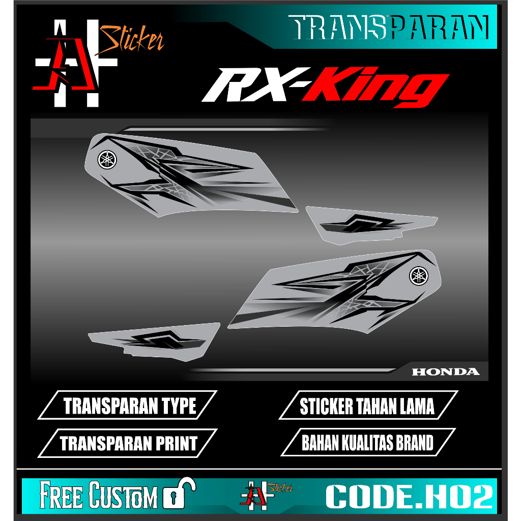 Jual BARU Transparan Striping RX KING STICKER MOTIF Transparan AH ...