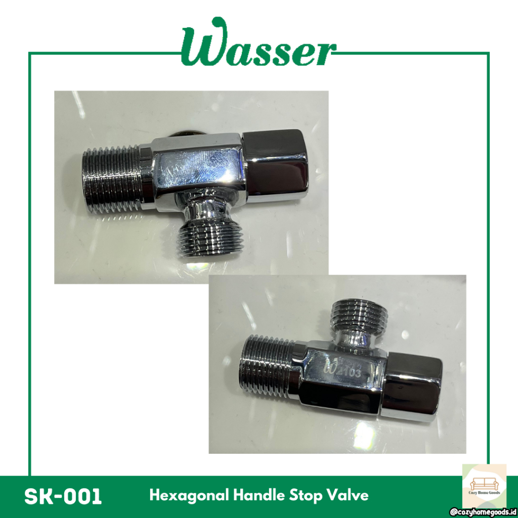 Jual Stop Kran 1 & 2 Cabang - Wasser SK 001/002/004 - Shower Valve - Stop Keran Air / Shower ...