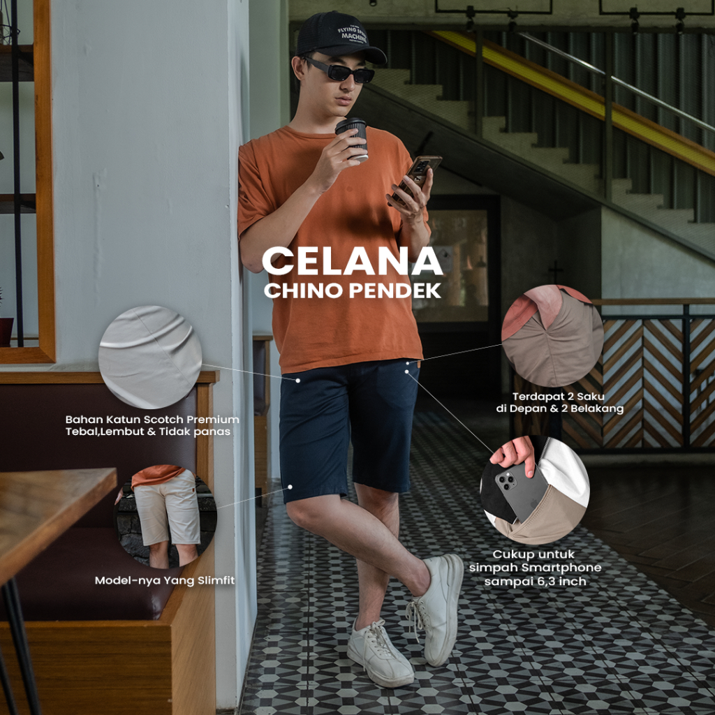 Jual BAPIN Celana chino pendek original | Shopee Indonesia