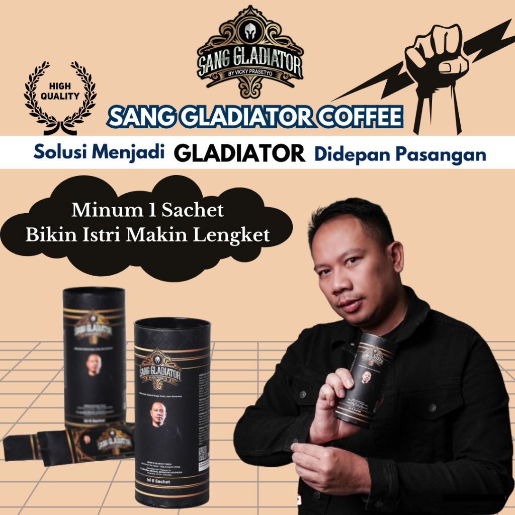 Jual Kopi Sang Gladiator by Vicky Prasetyo - Kopi Kuat Penambah Stamina ...
