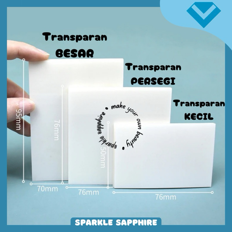 Jual SN11 - TRANSPARANT STICKY NOTE 50 LEMBAR MEMO TEMPEL Bening Tembus ...