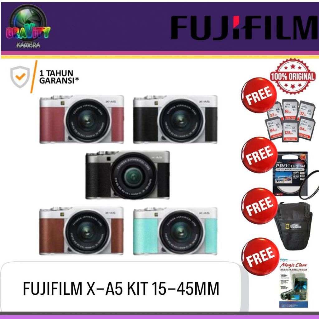 Jual FUJIFILM X-A5 KIT XC 15-45MM / FUJIFILM XA5 KIT XC 15-45MM | Shopee Indonesia