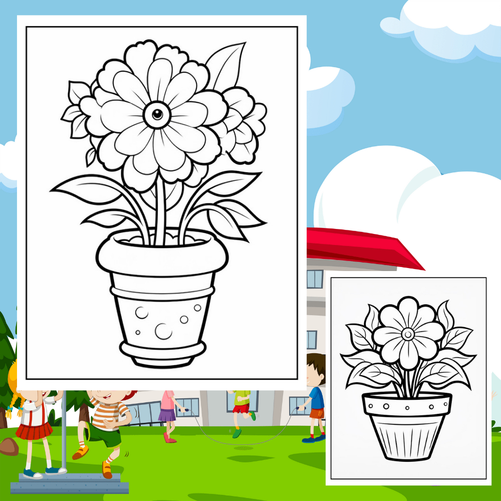 Jual LEMBAR SKETSA MEWARNAI BUNGA / MAINAN EDUKSI MENGASAH KREATIVITAS ...