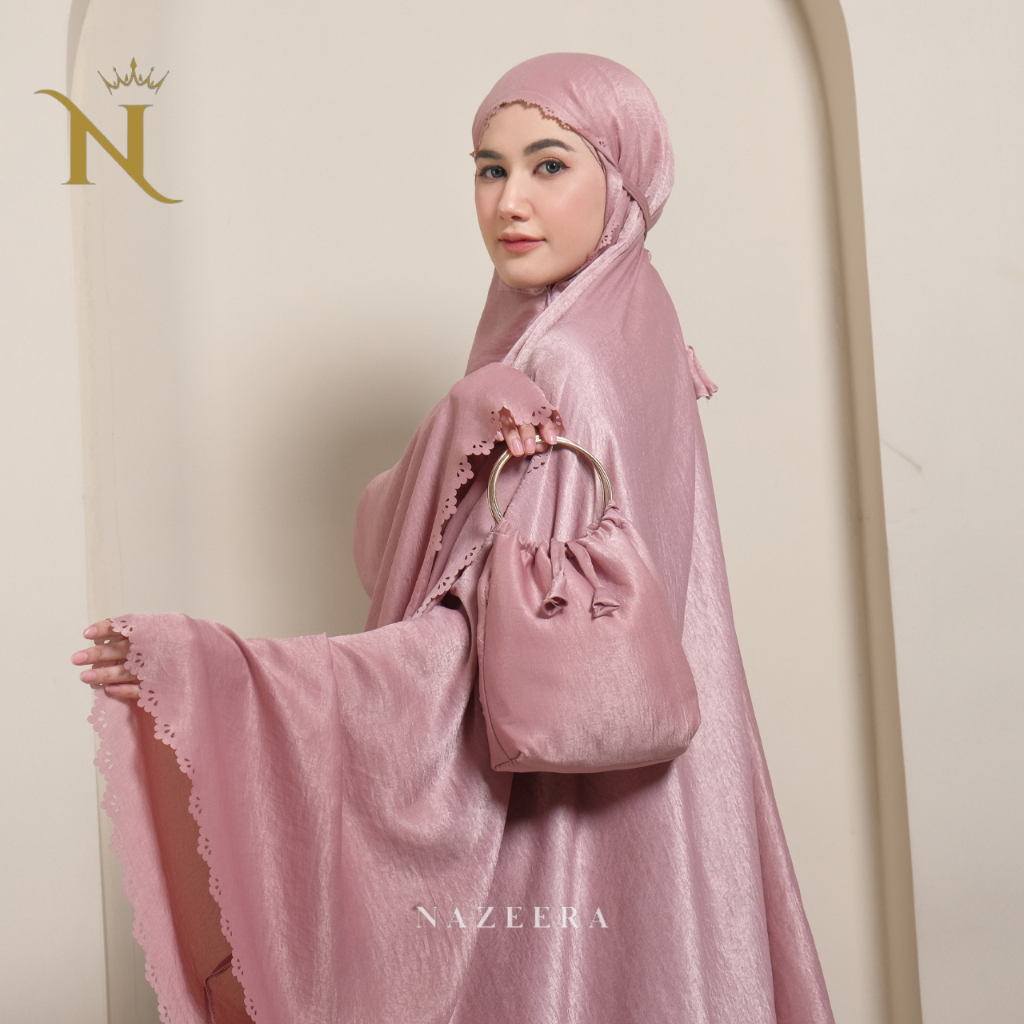 Jual Nazeera - Mukena Dewasa Santorini Silk 2in1 Premium Lasercut Jumbo ...
