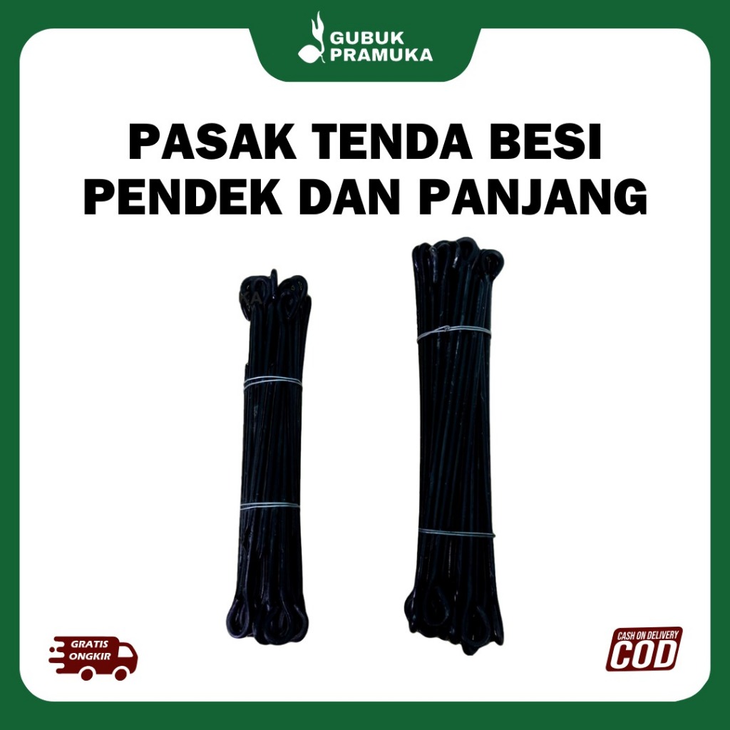 Jual Paku Tenda Pasak Tenda Besi Paku Pasak Pendek Panjang | Shopee ...