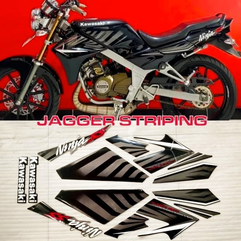 Jual Striping Ninja SS ZEBRA tahun 2014 hitam/abu-abu (high quality ...