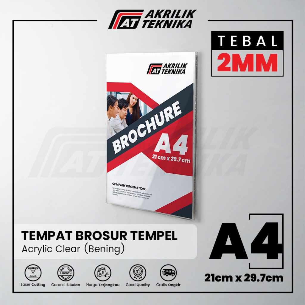 Jual Akrilik Tempat Brosur Tempel Sign Holder Qris Barcode Menu Wall ...