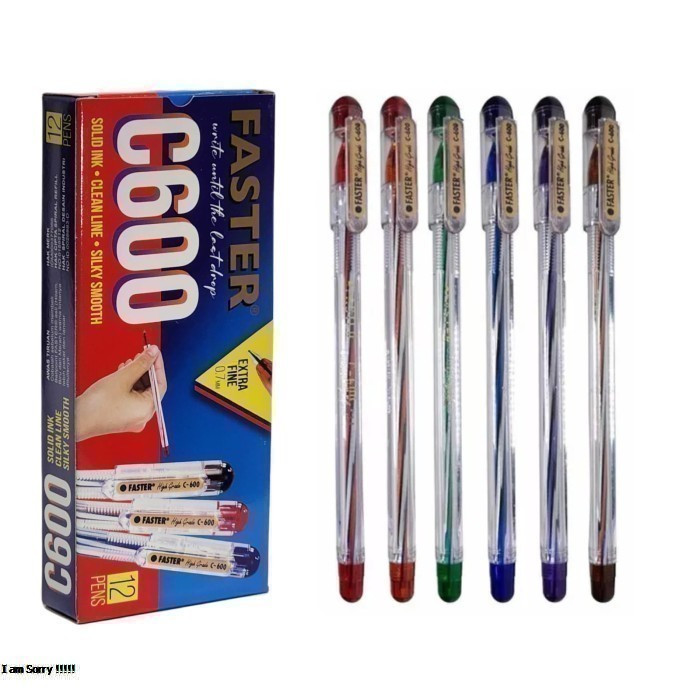 Jual Pulpen / Ball Pen Faster c600 ( Per 1 Pcs) | Shopee Indonesia