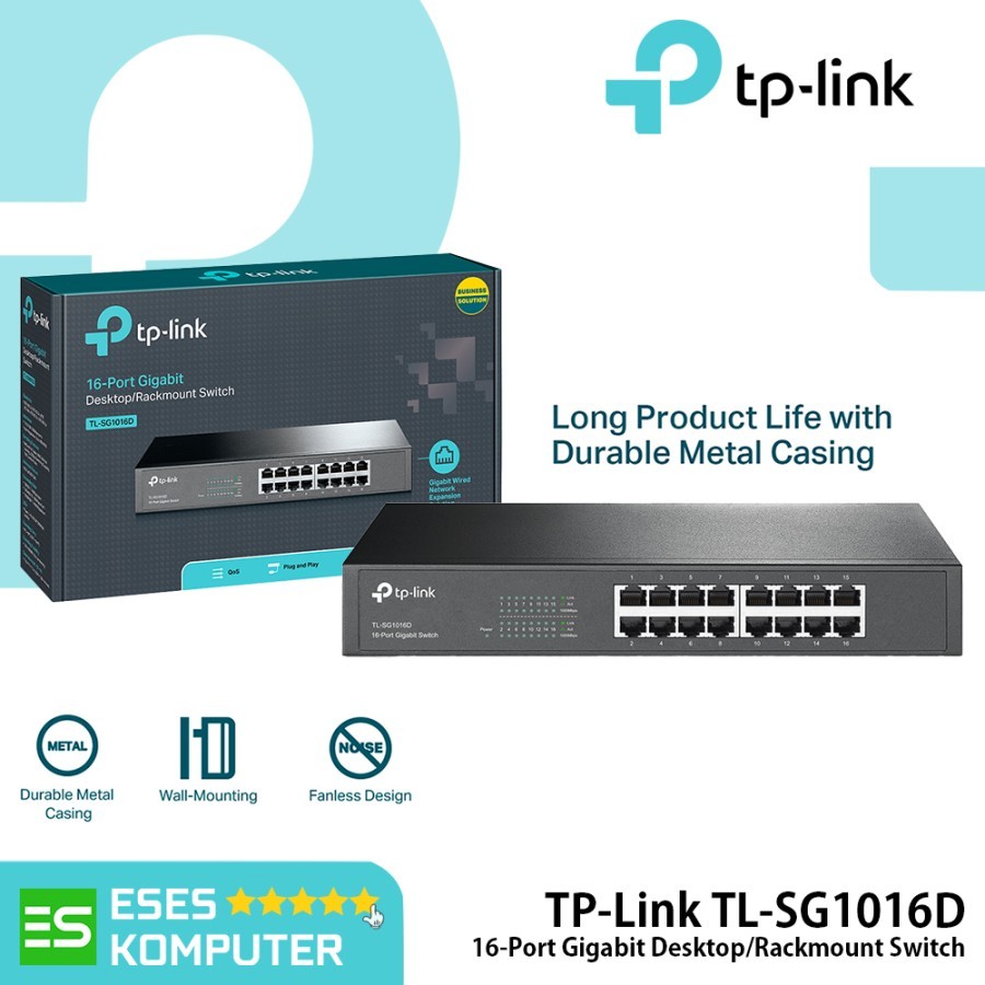 Jual Switch Hub TP-Link TL-SG1016D 16-Port Gigabit Desktop/Rackmount ...