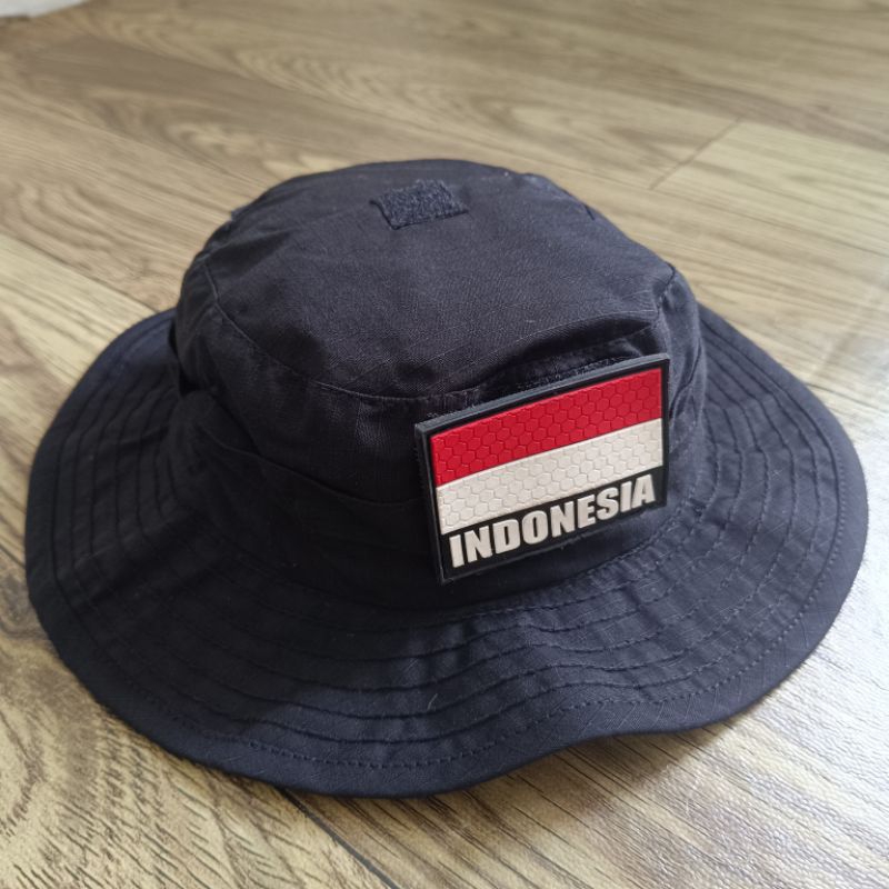 Jual Topi Rimba Hitam Tactical / Topi Rimba Tactical | Shopee Indonesia