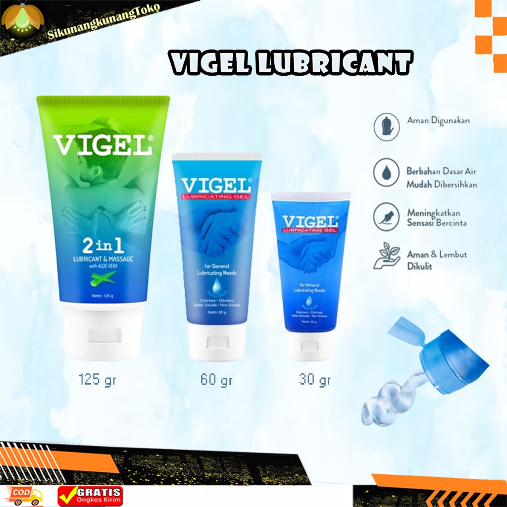 Jual (SKN) Pelumas Vigel Lubricant 30 gr / 60 gram / 125 g 2 in 1 ml ...