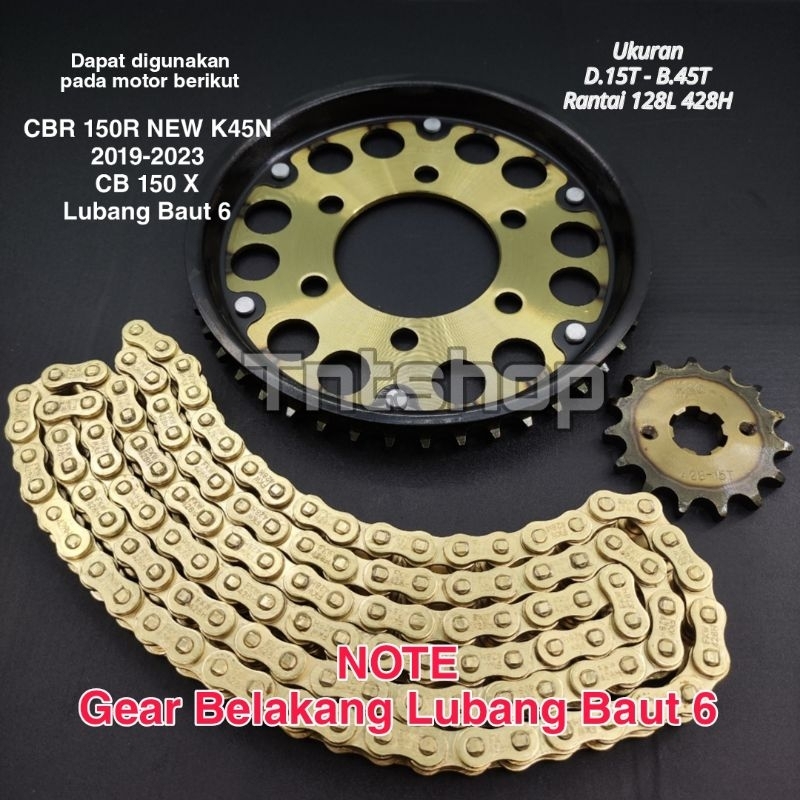 Jual Gear Gir set CBX 150 R CB 150x CBR 150R NEW 2019-2022 6 HOLE ...