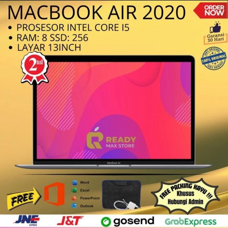 Jual Macbook Air 2020 13inch Intel Core i3|i5|i7 Ram 8|16 GB SSD 128 ...