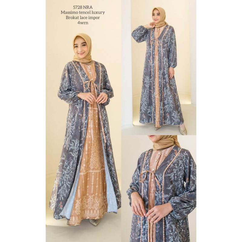 Jual Gamis Luxury Shimer Brukat Lace Premium | Dress Maxxi BKK Bangkok ...