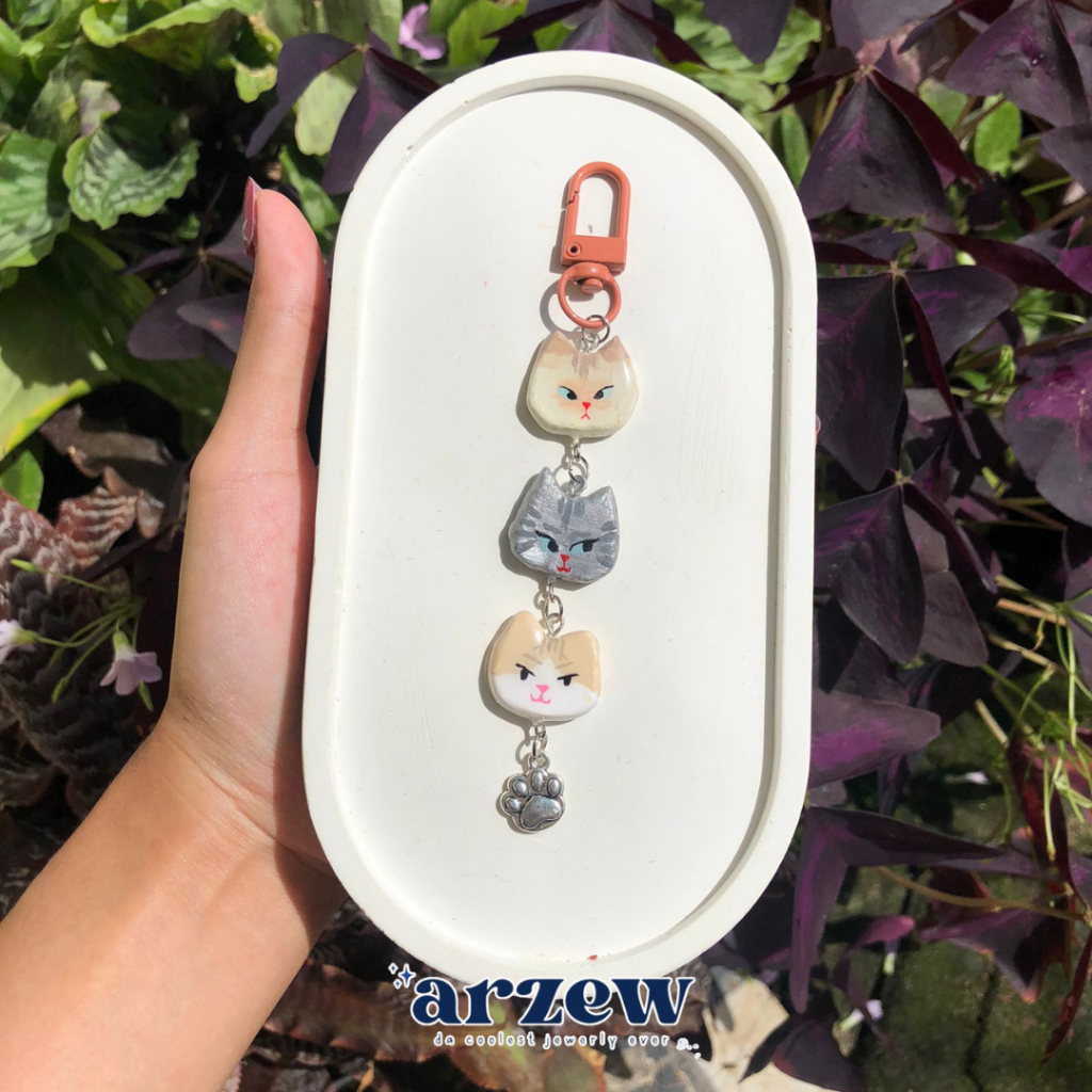 Jual Cat Keychain | Gantungan Kunci Kucing | ARZEW | Shopee Indonesia
