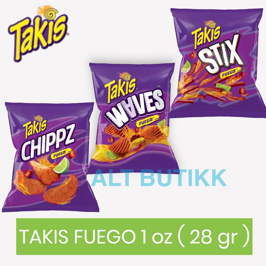 Jual TAKIS FUEGO 1 OZ | CHIPPZ - WAVES - STIX | HOT CHILI PEPPER & LIME ...