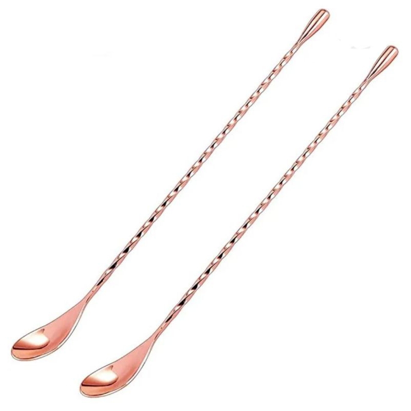 Jual Sendok Aduk Bartender Mixing Cocktail Spoon 39.5cm Warna Rose Gold ...