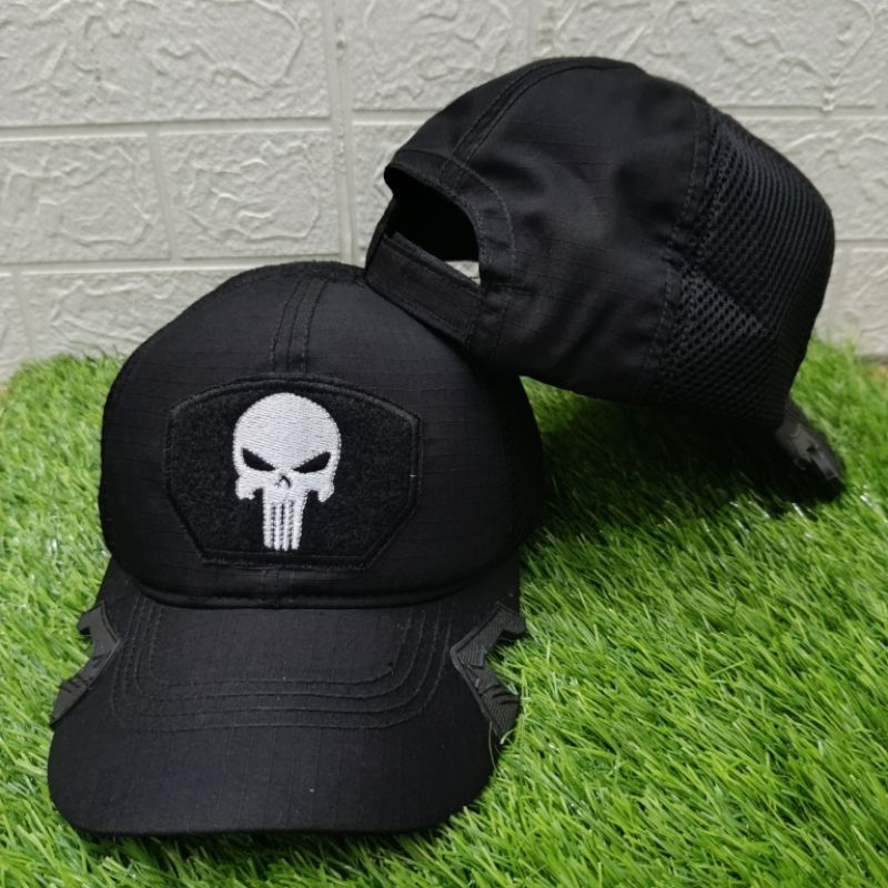 Jual Topi Hitam Tactical Punisher Coak / Topi Tactical Punisher / Topi ...
