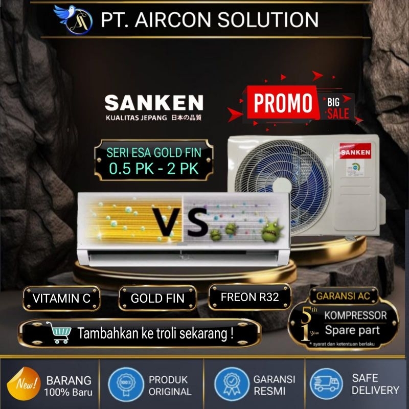 Jual AC SANKEN VITAMINC C 0.5 PK - 2 PK seri ESC GOLD FIN UNIT ONLY ...
