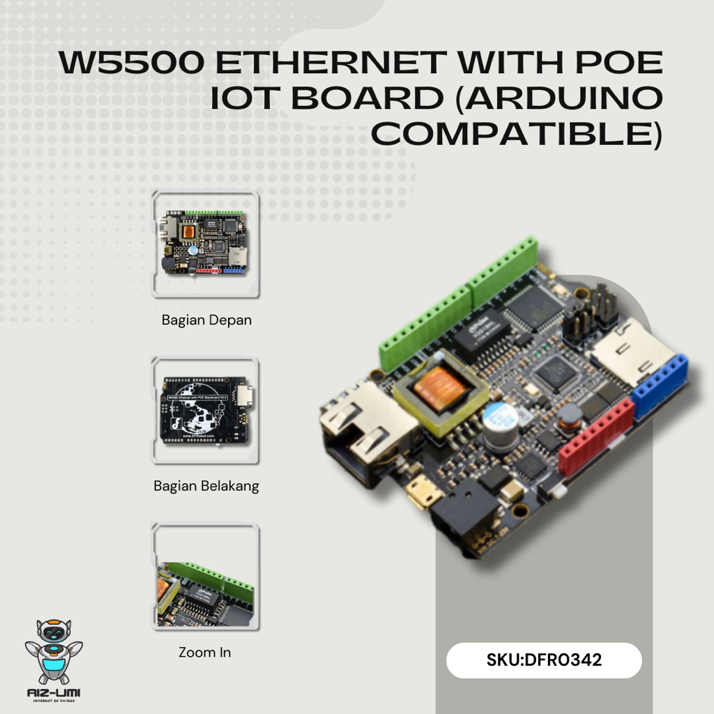 Jual W5500 Ethernet with POE IoT Board (Arduino Compatible) | Shopee ...