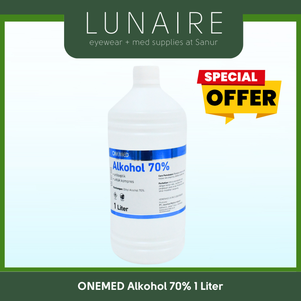 Jual Alkohol 70% 1 Liter ONEMED Alcohol 1 Liter | Shopee Indonesia
