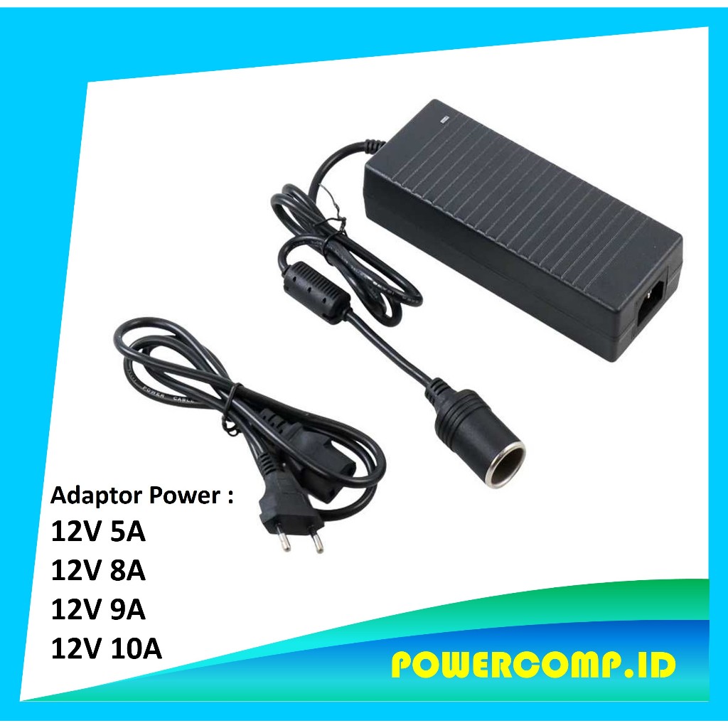 Jual 12V 10A 120W Car Inverter Adapter Socket 220V AC To 12V DC Power ...