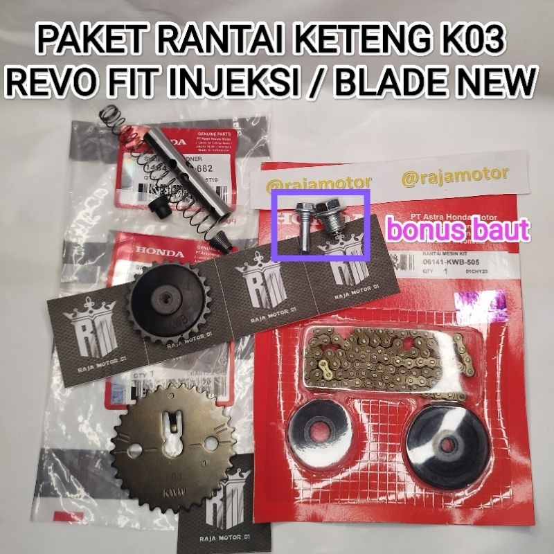 Jual PAKET KETENG SET REVO FIT INJEKSI BLADE NEW GIGI SENTRIK GEAR POMPA OLI SULING TENSIONER ...