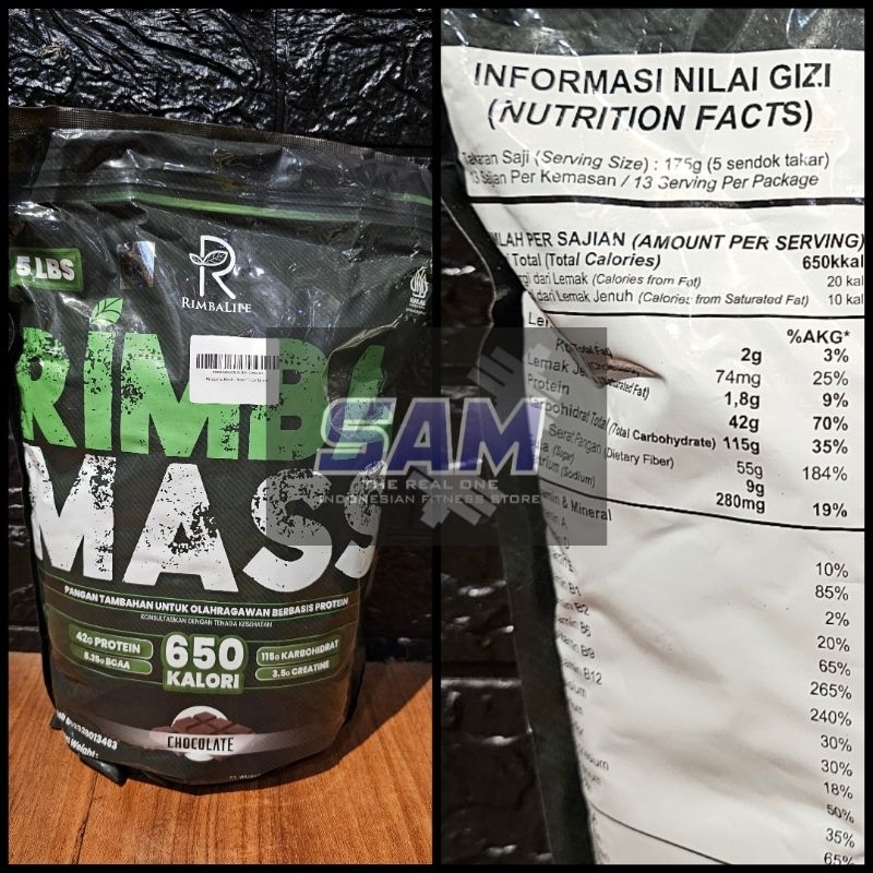 Jual Suplemen Fitness RIMBALIFE Rimba Mass 5 lb Malang Rimba Life ...