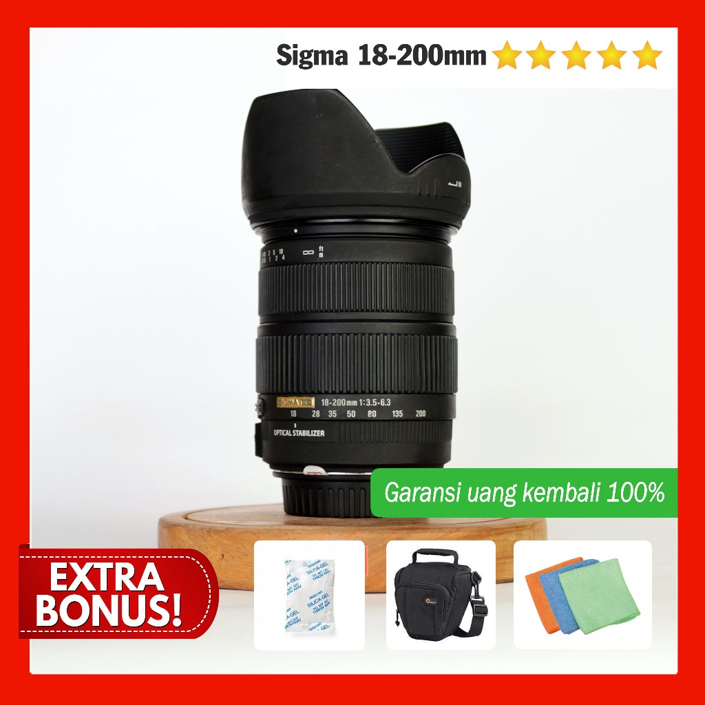 Jual Lensa Sigma 18-200mm Canon Tele Sapujagat | Shopee Indonesia